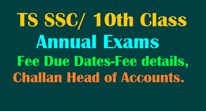 TS SSC/ 10th Class Exam Fee dates 2024, Fee payment Last date, Fee ...