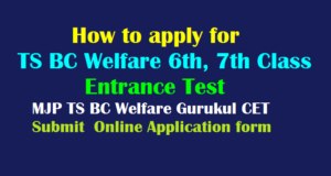 How to apply for MJPTBCWREIS 6th,7th, 8th Class Entrance Test 2025 ...
