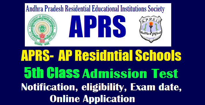 APRS 5th Class Notification 2026 Application form, Eligibility at aprs ...